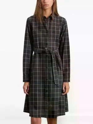 Woolrich Checked Flannel Midi Shirt Dress