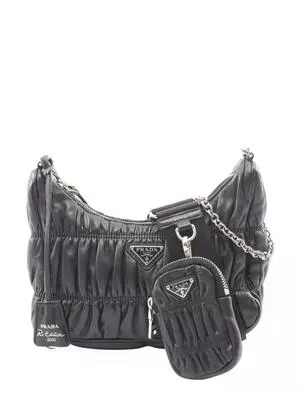Prada 2019-2026 Nappa Gaufre Re-edition 2005 Satchel - Black