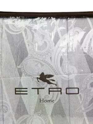 Etro Paisley Geometric-print Blanket - Grey