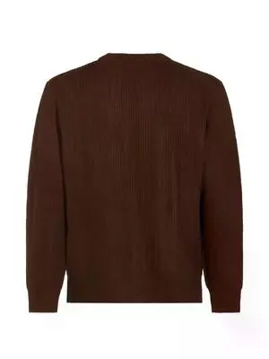 Canali Ribbed-knit Crew-neck Sweater