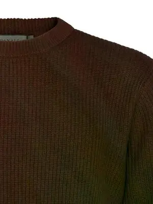 Canali Ribbed-knit Crew-neck Sweater