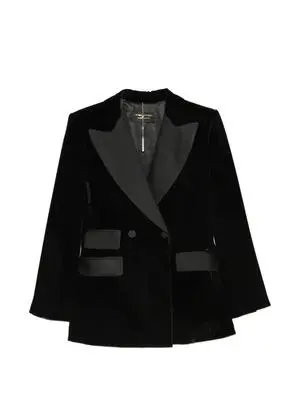 SIMONA CORSELLINI Velvet Double-breasted Blazer