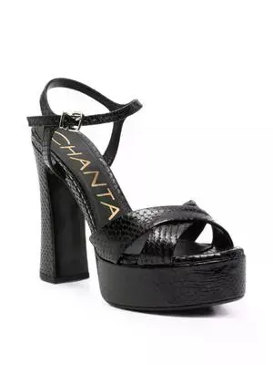 CHANTAL Pitone Snakeskin-effect Heeled Sandals