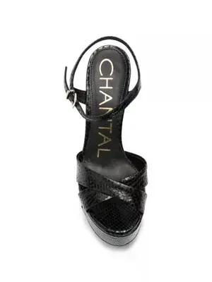 CHANTAL Pitone Snakeskin-effect Heeled Sandals