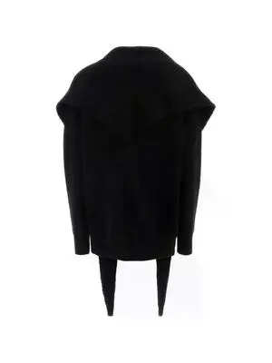 Blumarine Ribbed Knit Sailor Collar Cardigan