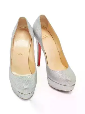 CHRISTIAN LOUBOUTIN Bianca Glitter Platform Stiletto Pumps