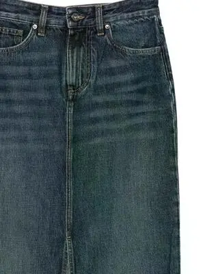 Liu Jo Front-slit Maxi Denim Skirt