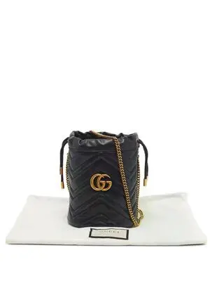 Gucci Small Gg Marmont Matelassé Bucket Bag