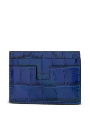 TOM FORD Crocodile-effect Leather Card Holder