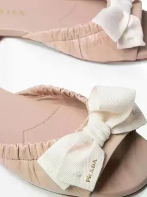 Prada Bow-detail Ruched Sandals