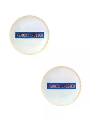 BITOSSI HOME Gold-rimmed Graphic-print Side Plates - White