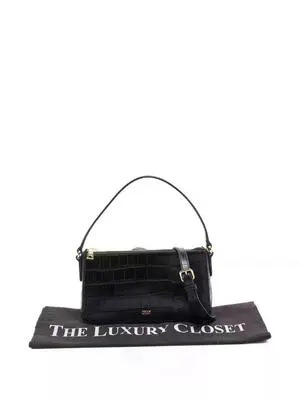 Dkny Croc-embossed Shoulder Bag