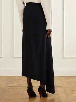 Givenchy Asymmetric Wool Midi Skirt