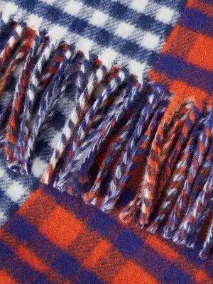 Loewe Checked Wool And Cashmere-blend Scarf