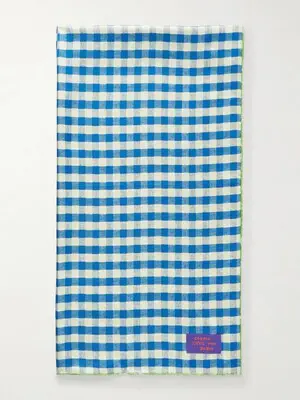 Loewe Checked And Floral-print Silk Scarf - Multi