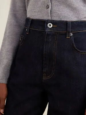Loewe Anagram Embroidered High-rise Straight-leg Jeans