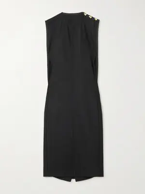 Bottega Veneta Cape-effect Ribbed Wool-blend Dress