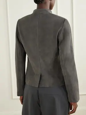 ST. AGNI Suede Biker Jacket