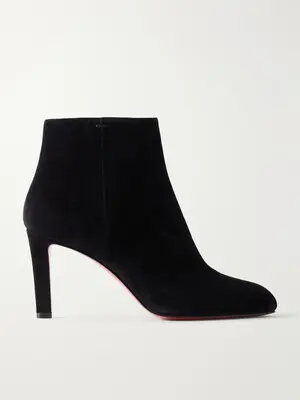 CHRISTIAN LOUBOUTIN Fannylove 85 Suede Ankle Boots - Black