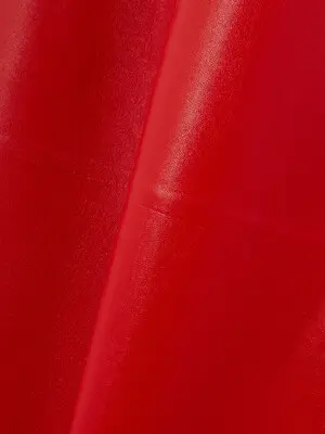 Bottega Veneta Strapless Layered Leather Midi Dress
