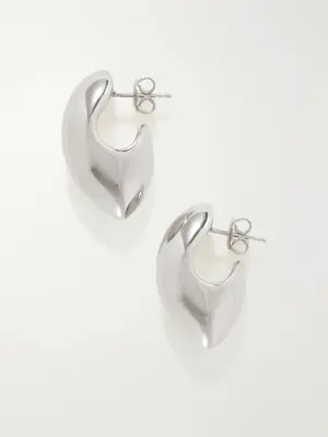 Bottega Veneta Sterling Hoop Earrings - Silver