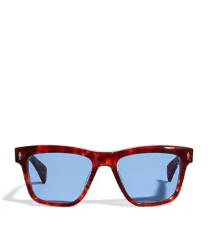 JACQUES MARIE MAGE Acetate Lankaster Rectangle Sunglasses - Red