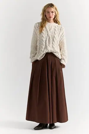 Free People Lola Cable-knit Pullover