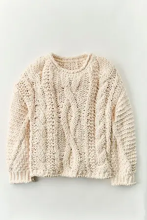 Free People Lola Cable-knit Pullover