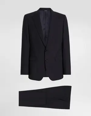 Dolce & Gabbana Single-breasted Martini Light Wool Gabardine Suit Suits And Blazers - Blue