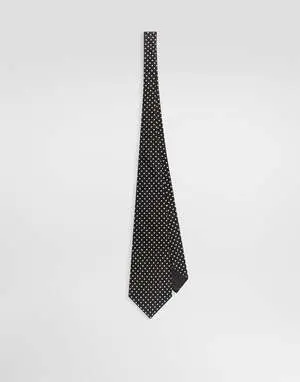 Dolce & Gabbana Dolce & Gabbana Polka Dot Jacquard Neck Tie Black