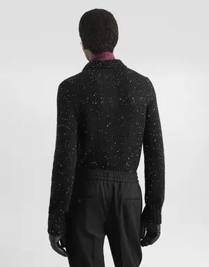 Dolce & Gabbana Knit Polo Shirt With Sequins Sweaters And Cardigans