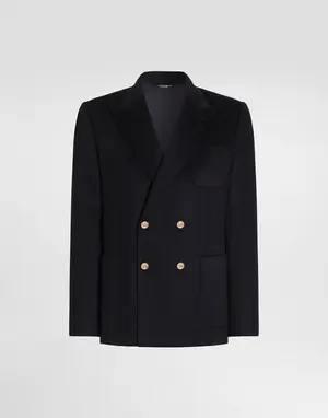 Dolce & Gabbana Portofino Double-breasted Cashmere Jacket Suits And Blazers - Blue