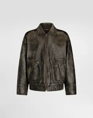 Dolce & Gabbana Bull Leather Jacket Coats And Jackets - Brown
