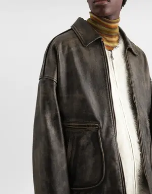 Dolce & Gabbana Bull Leather Jacket Coats And Jackets