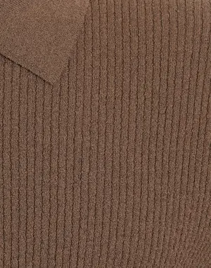 Dolce & Gabbana Ribbed Wool Polo Shirt Sweaters And Cardigans