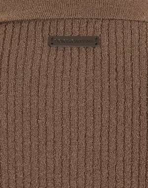 Dolce & Gabbana Ribbed Wool Polo Shirt Sweaters And Cardigans