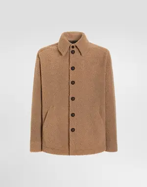 Dolce & Gabbana Nappa Shearling Jacket Coats And Jackets - Brown