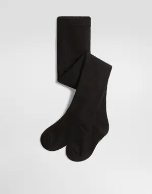 Dolce & Gabbana Perforated Tights With Logo - Blue