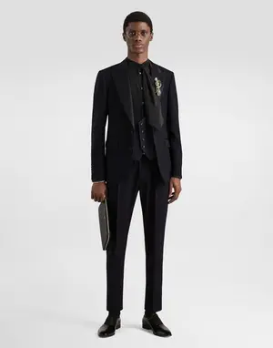 Dolce & Gabbana Single-breasted Wool Tuxedo Sicilia Light Suit Collection