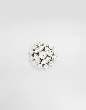 Dolce & Gabbana Rhinestone Brooch Collection Metal - Silver