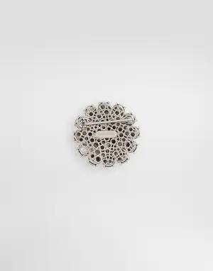 Dolce & Gabbana Rhinestone Brooch Collection Metal