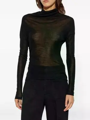 Victoria Beckham High-neck Long-sleeve Top