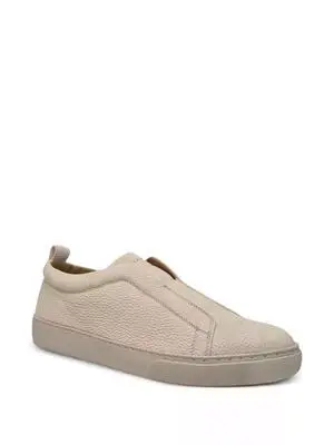 HENDERSON BARACCO Grainy Leather Slip-on Sneakers