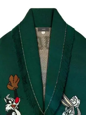 Alanui Bugs Bunny & Sylvester Fringed Cardigan