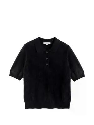Chinti & Parker Short-sleeve Cashmere Polo Top