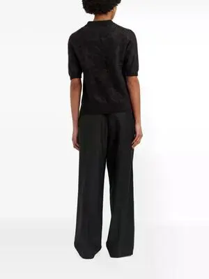 Chinti & Parker Short-sleeve Cashmere Polo Top