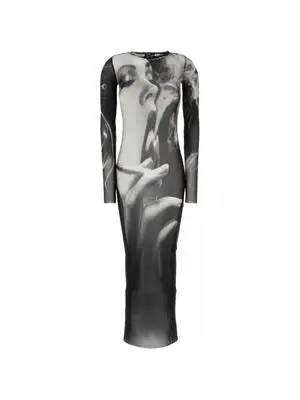 JEAN PAUL GAULTIER Printed Mesh Dress