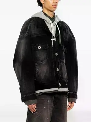 Mihara Yasuhiro Layered Denim Jacket With Hood