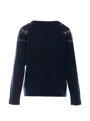 Liu Jo Wool Sweater With Jewel-embroidery