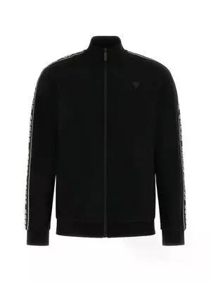 Guess Logo-tape Zip-up Jacket - Black